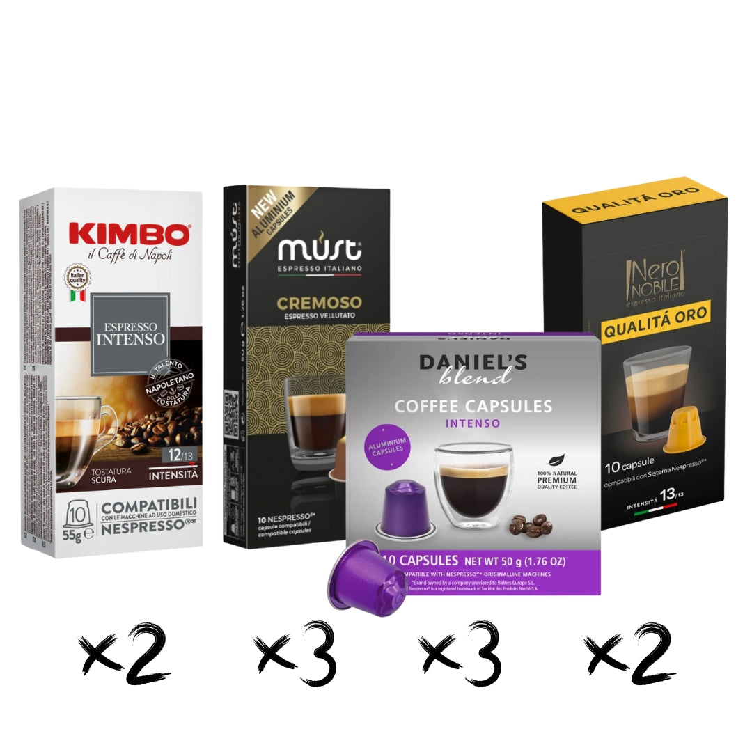 Pack Mix Intensidades 10 Cajas de Cápsulas Nespresso | CoffeeLovers